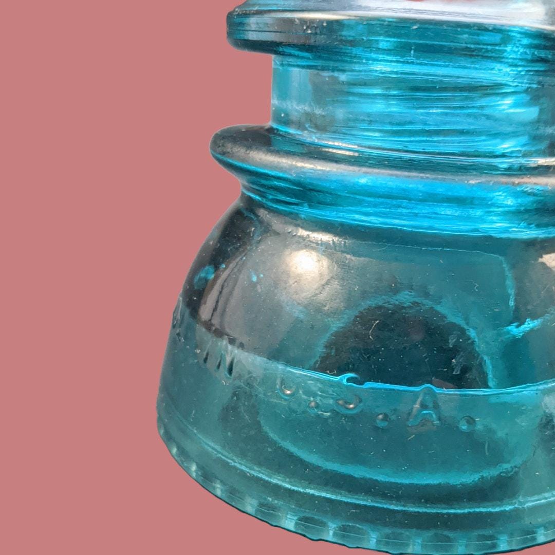 Antique Blue Glass Hemingray 42 CD 154 Telegraph Pin Insulator Circa ...