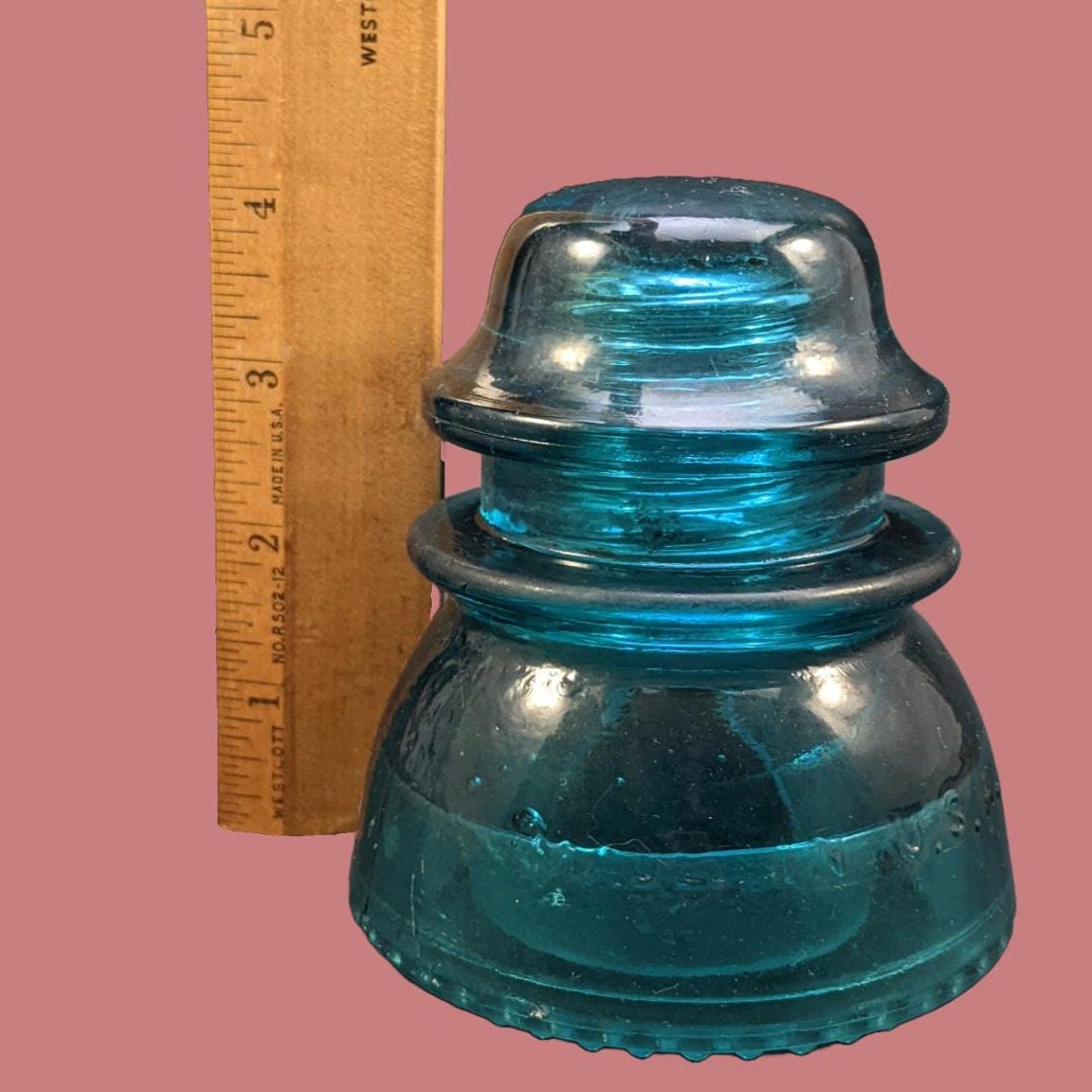 Antique Blue Glass Hemingray 42 CD 154 Telegraph Pin Insulator Circa ...