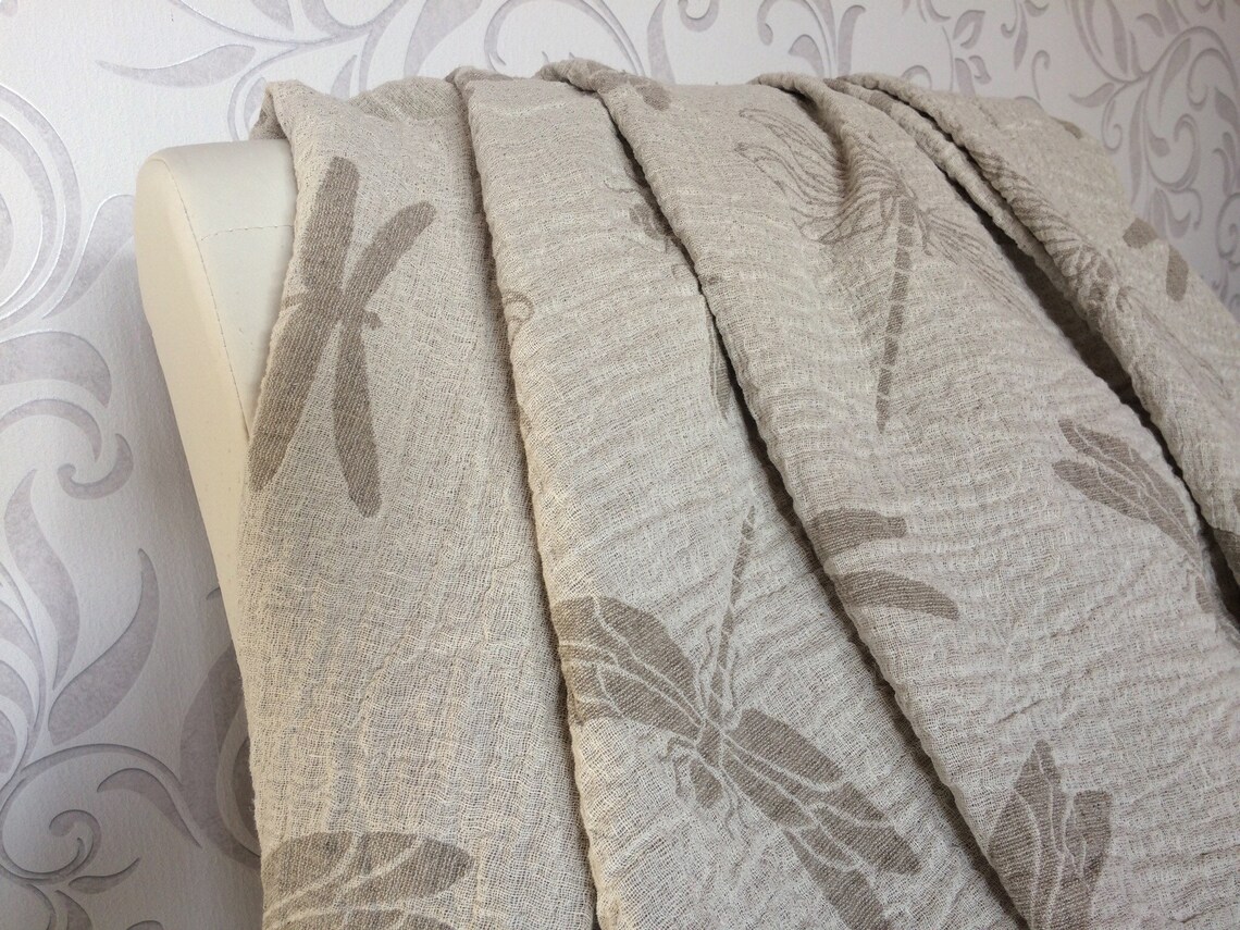 Queen Size Flax Throw Blanket Undyed Beige Linen Bedspread - Etsy
