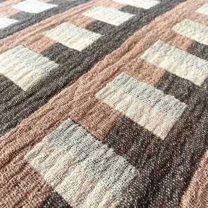 Soft Pure Linen Throw Blanket, Flax Cotton Bedspread, Geometric Bed ...