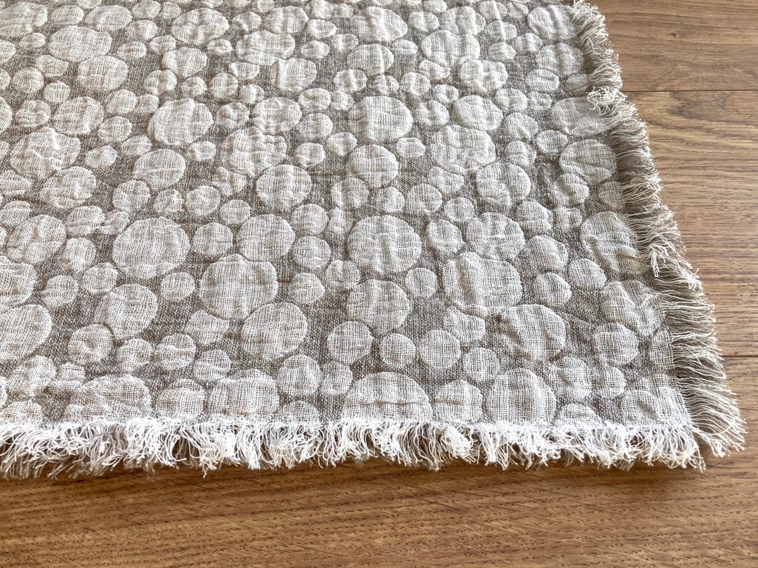 Pure Flax Floor Mat, Undyed Natural Linen Fabric Rug, Double Layered ...