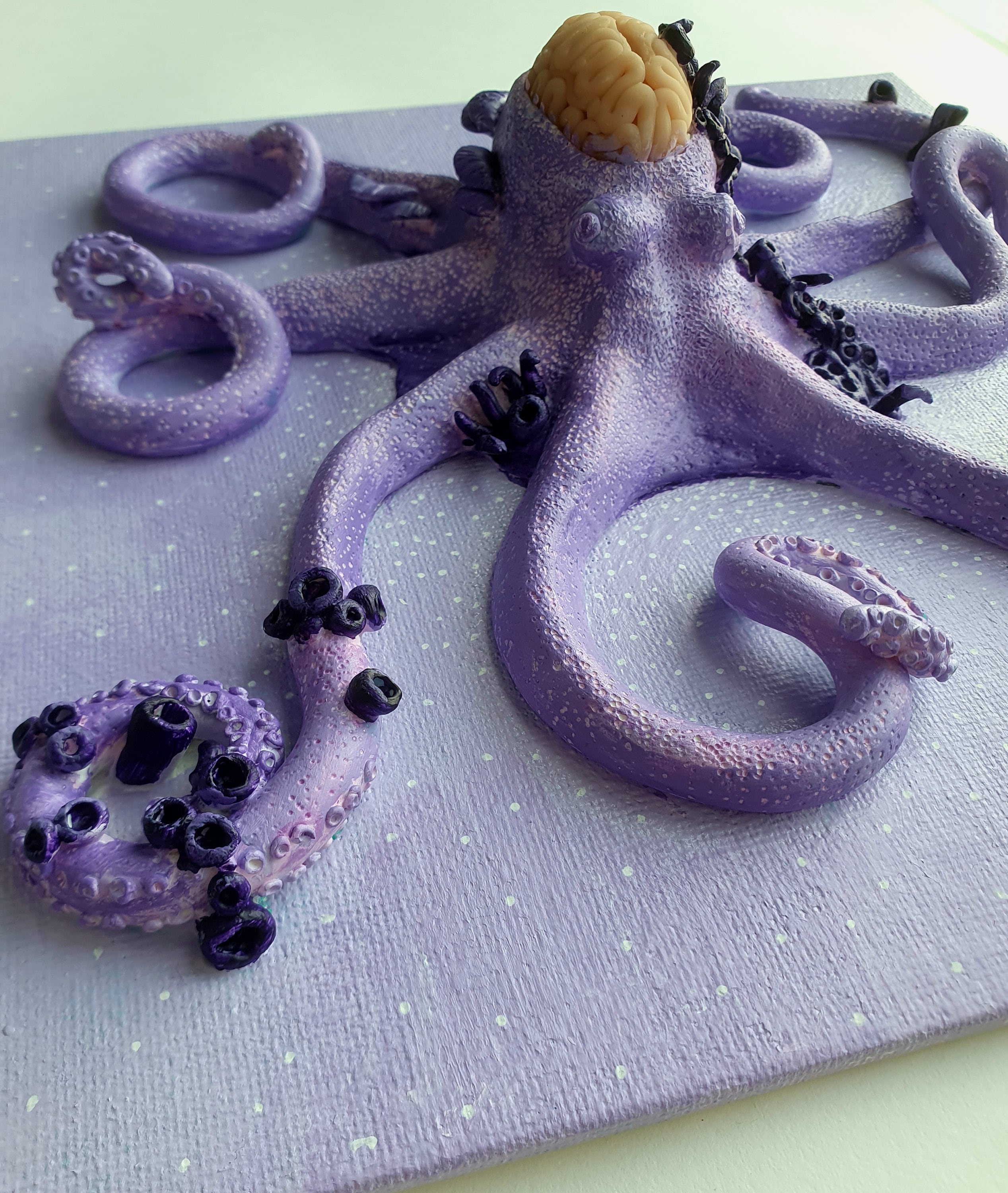 Octopus Sculpture/ Polymer Clay Sculpture/ 3D Painting/ Wall Art - Etsy