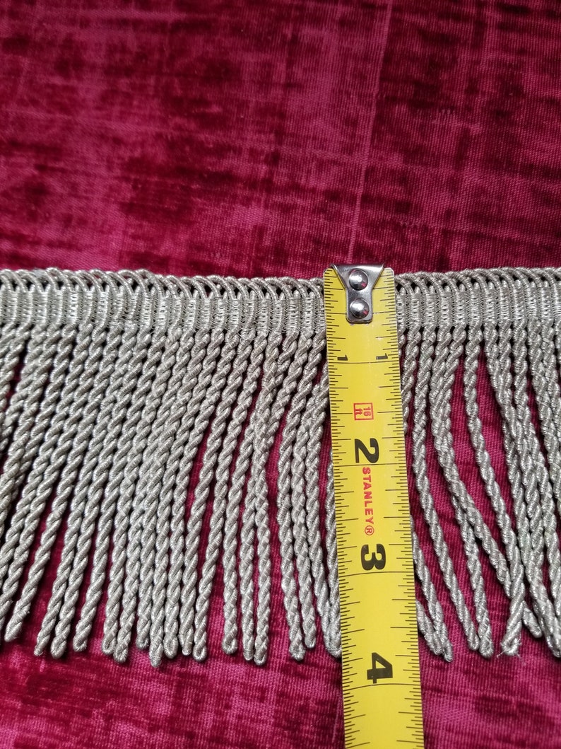 Antique Metallic Silver Bullion Fringe - 3.75" Tall 64" Length - Etsy