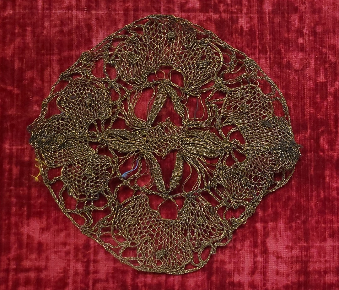 Antique Gold Metallic Thread Tatted Rondels - Etsy