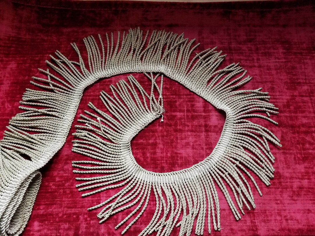 Antique Metallic Silver Bullion Fringe - 3.75" Tall 64" Length - Etsy