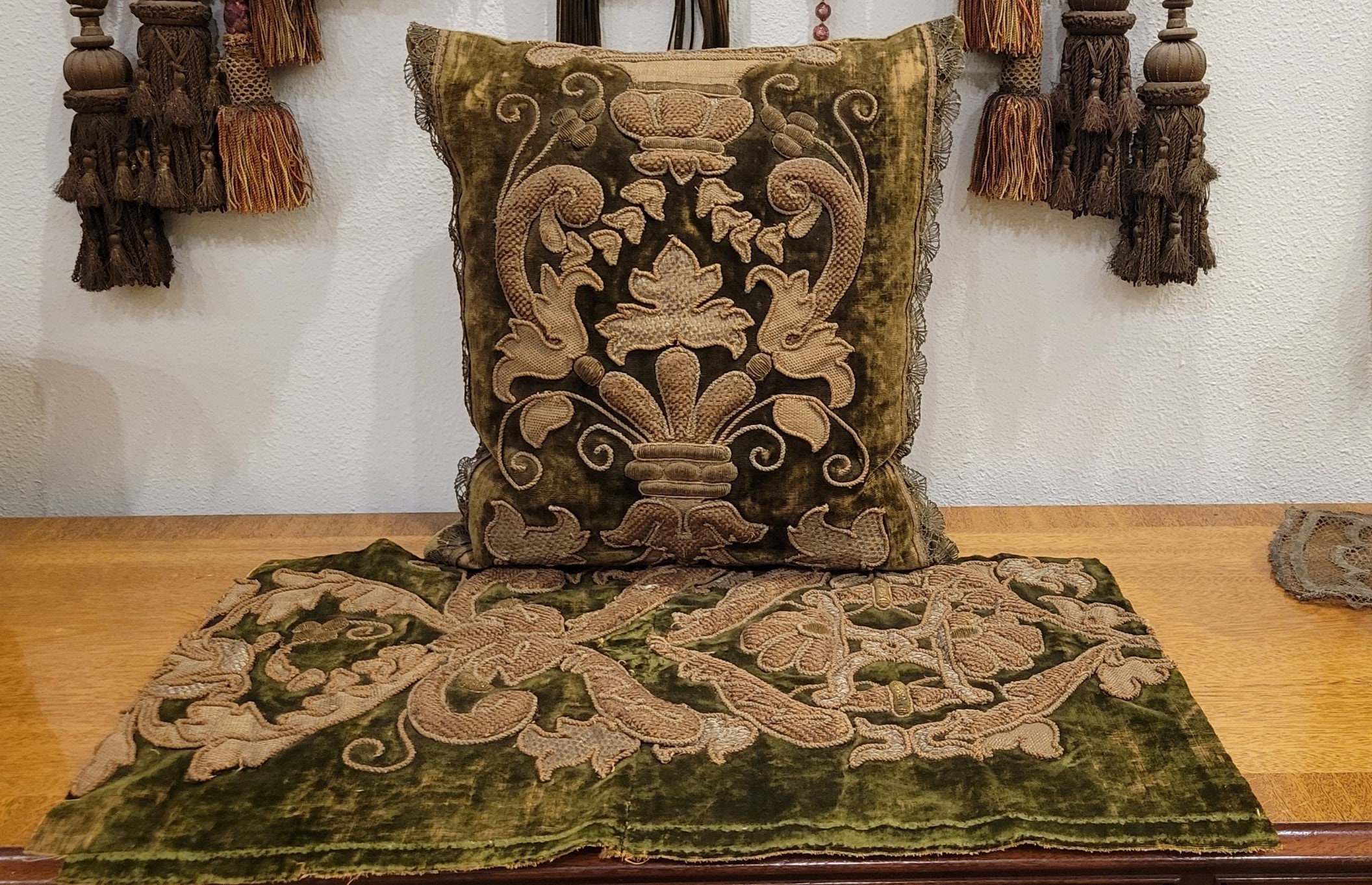 17th Century English or French Silver and Gold Metallic Raised ...