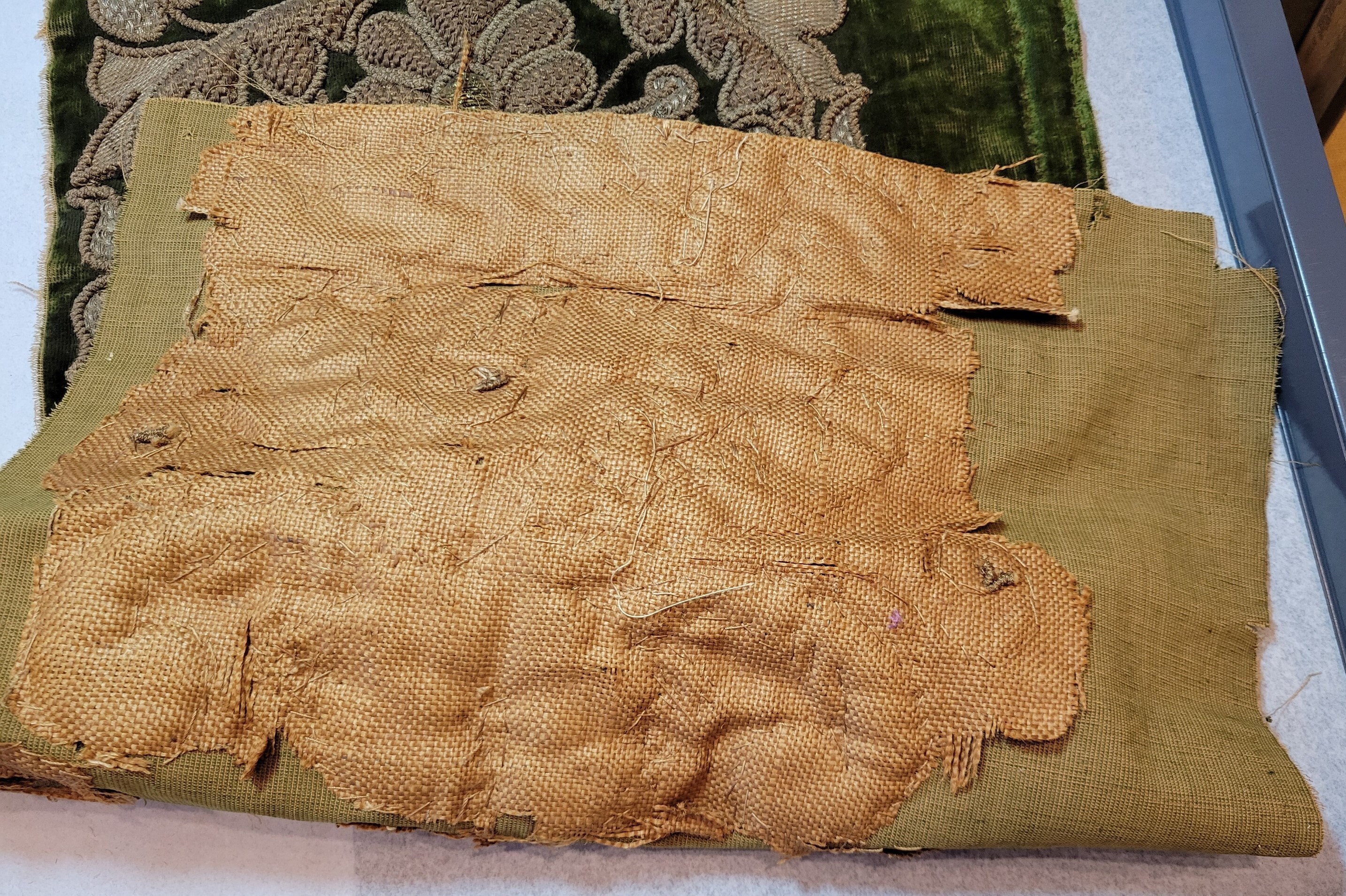 17th Century English or French Silver and Gold Metallic Raised ...