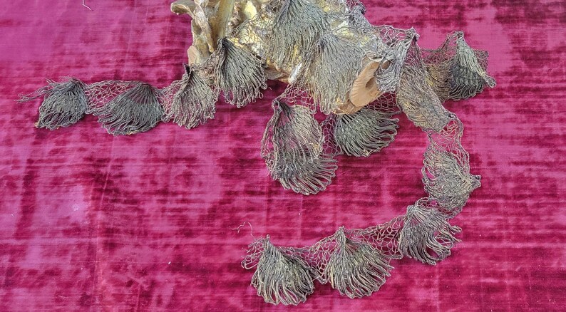 Antique French Metallic Torchon Trim - Gold Metal Fan Trim - Etsy
