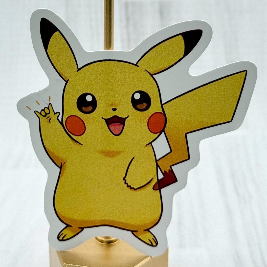 Pika ASL ILY Sticker • 3-inch Vinyl Decal • Cute Pikachu-inspired Art ...