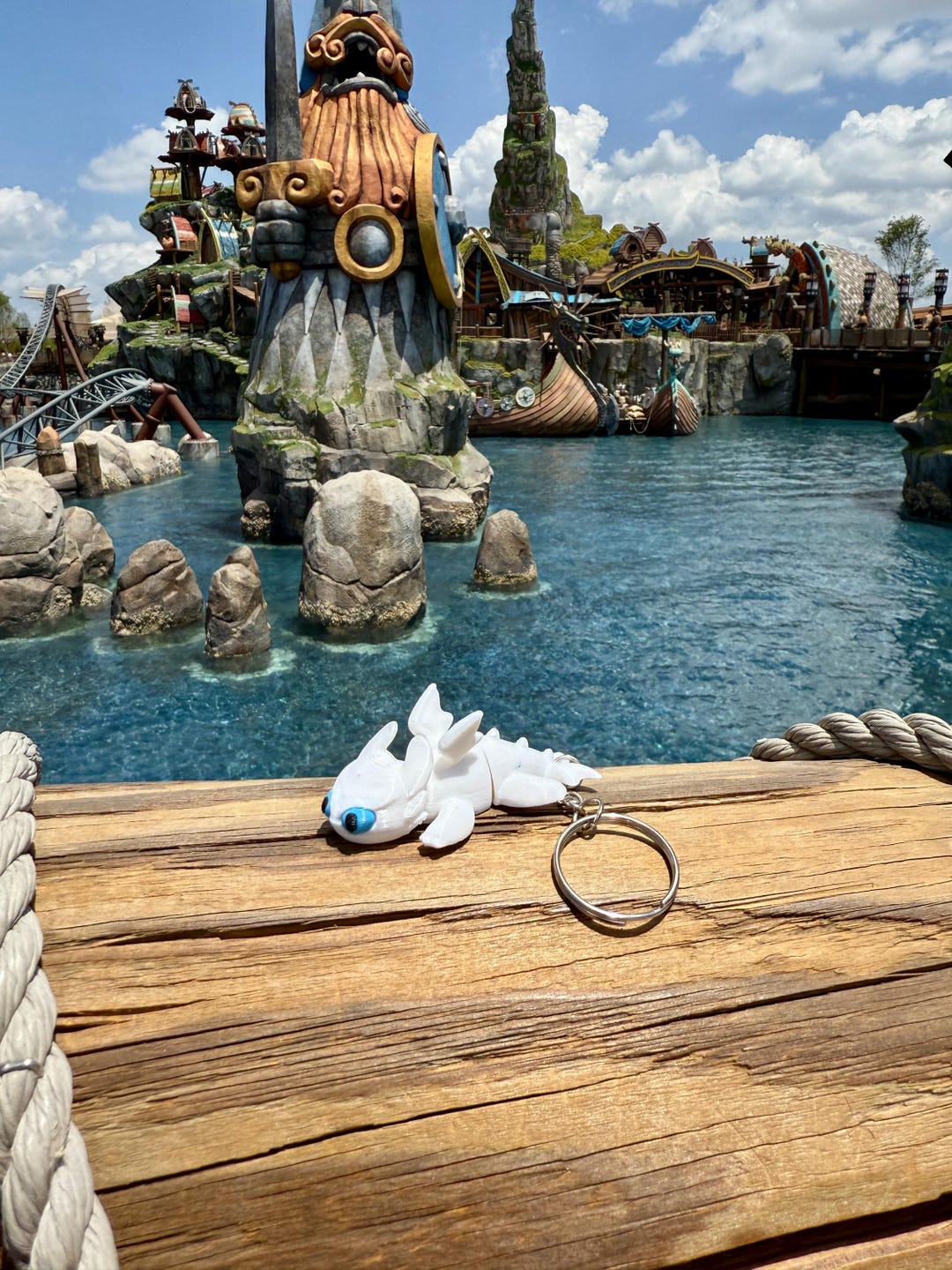 Light Fury 3D Printed Dragon Keychain • Httyd-inspired Accessory ...