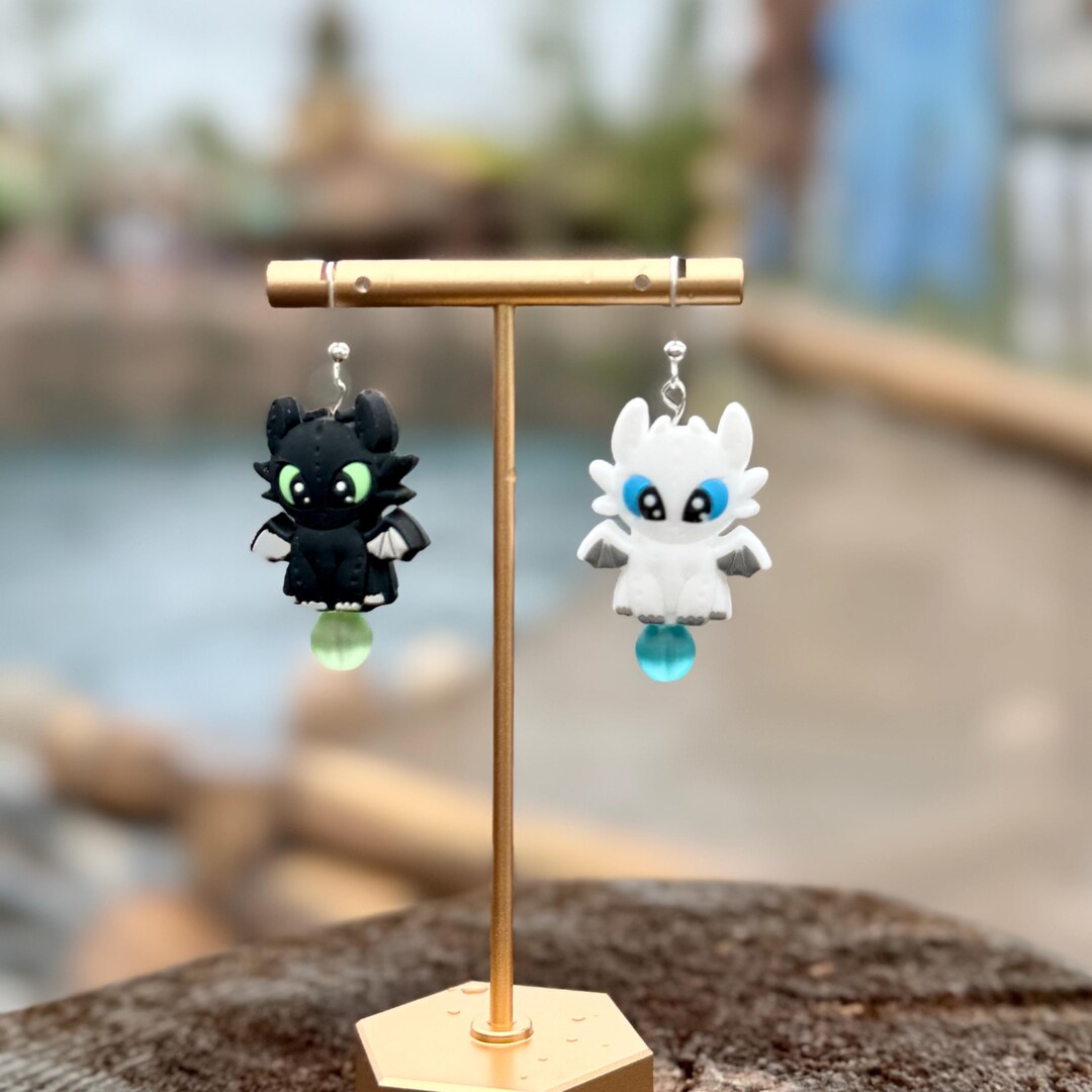 Dragon Soulmates Earrings – Night & Light Fury Dragons | Creature ...