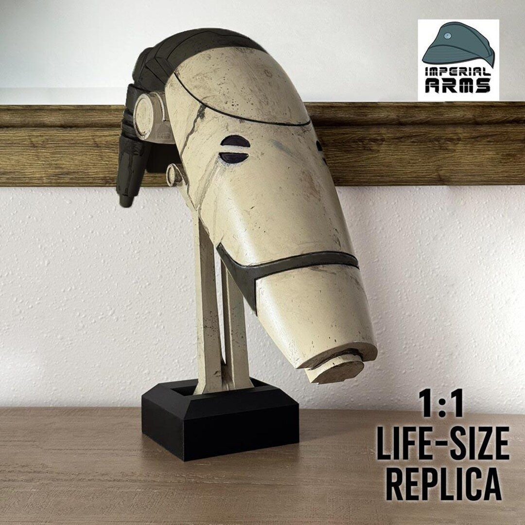 Life-size B1 Battle Droid Head – 1:1 Scale Weathered Gray Battlefront ...