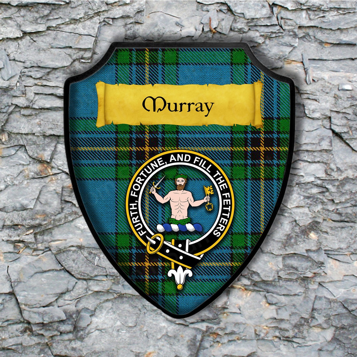 Murray Shield Plaque with Scottish Clan Coat of Arms Badge on | Etsy