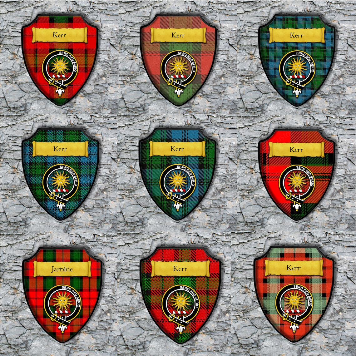 Kerr Shield Plaque with Scottish Clan Coat of Arms Badge on | Etsy