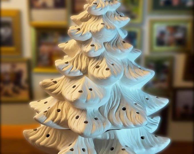 Ready to Paint Christmas Tree Bisque | Atlantic 104 With Branch - Etsy