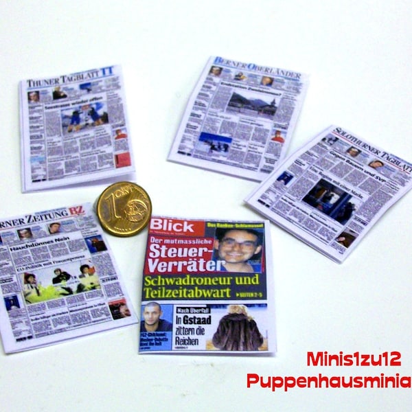 Miniature Newspaper - Etsy