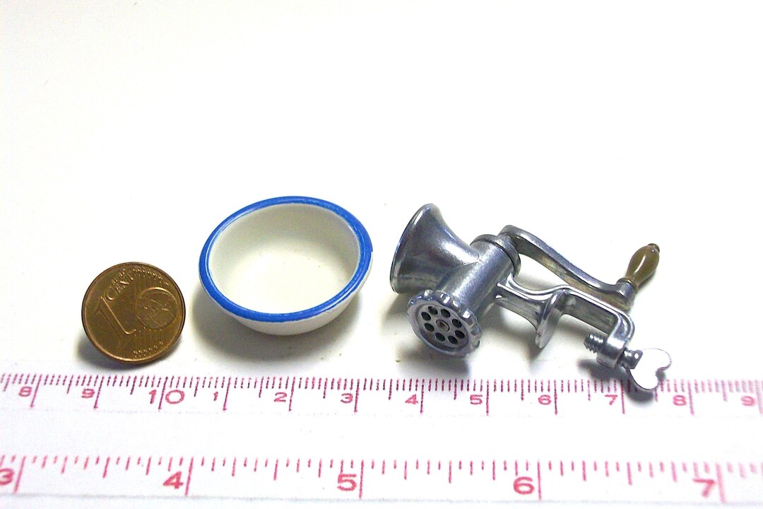 7802# Bodo Hennig Miniature Die-cast Metal Meat Grinder With Bowl - for ...