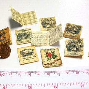 1243# - Sheet Music - Set of 10 Vintage Miniature Music Notes ...