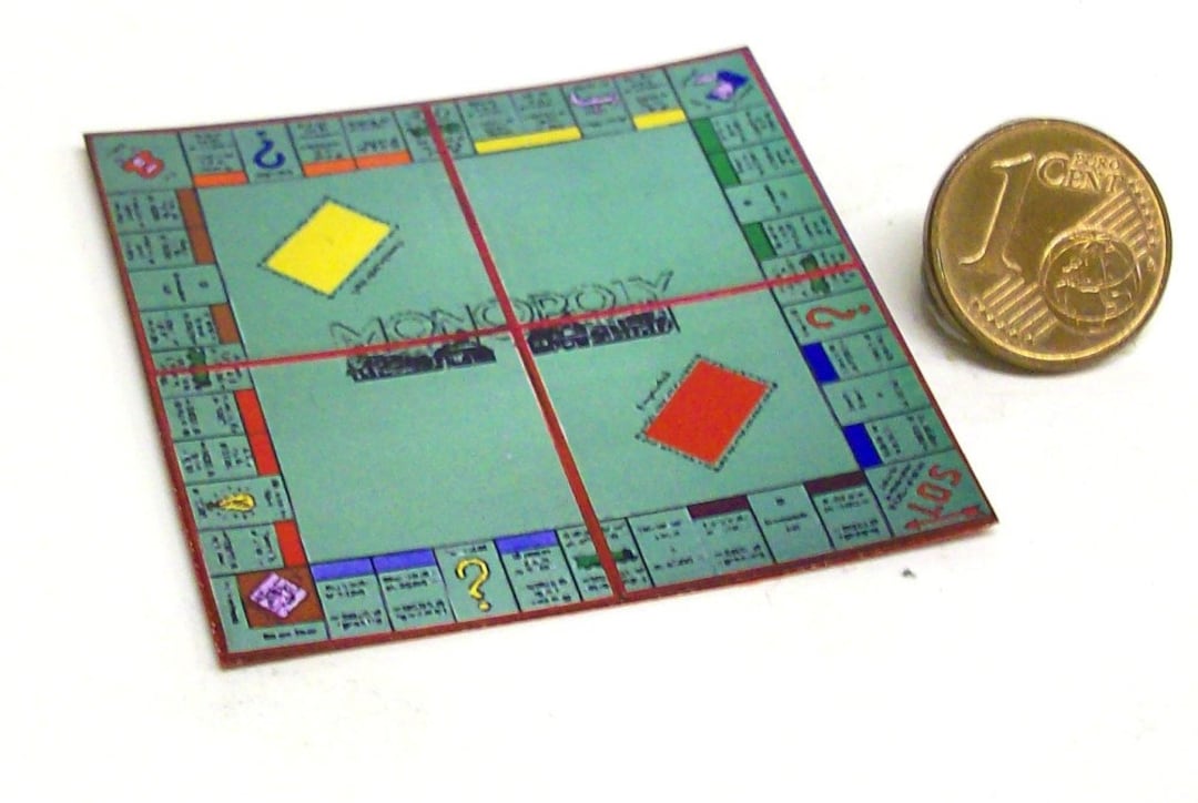 3007# Miniature Monopoly Playing Board - Gnomes, Doll House Miniature ...