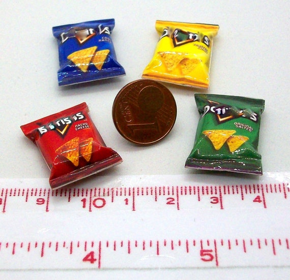 6018 4 Miniature Packs With Chips Doll House Miniature - Etsy