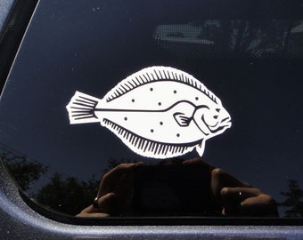 Flounder Fishing Decal - Etsy
