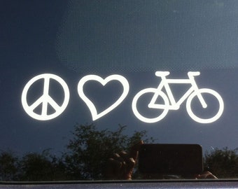 Bicycle Car Decal Colorful Vintage Retro Bike Bumper Sticker - Etsy