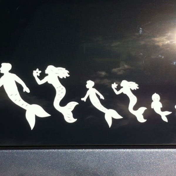 Mermaid Car Sticker - Etsy