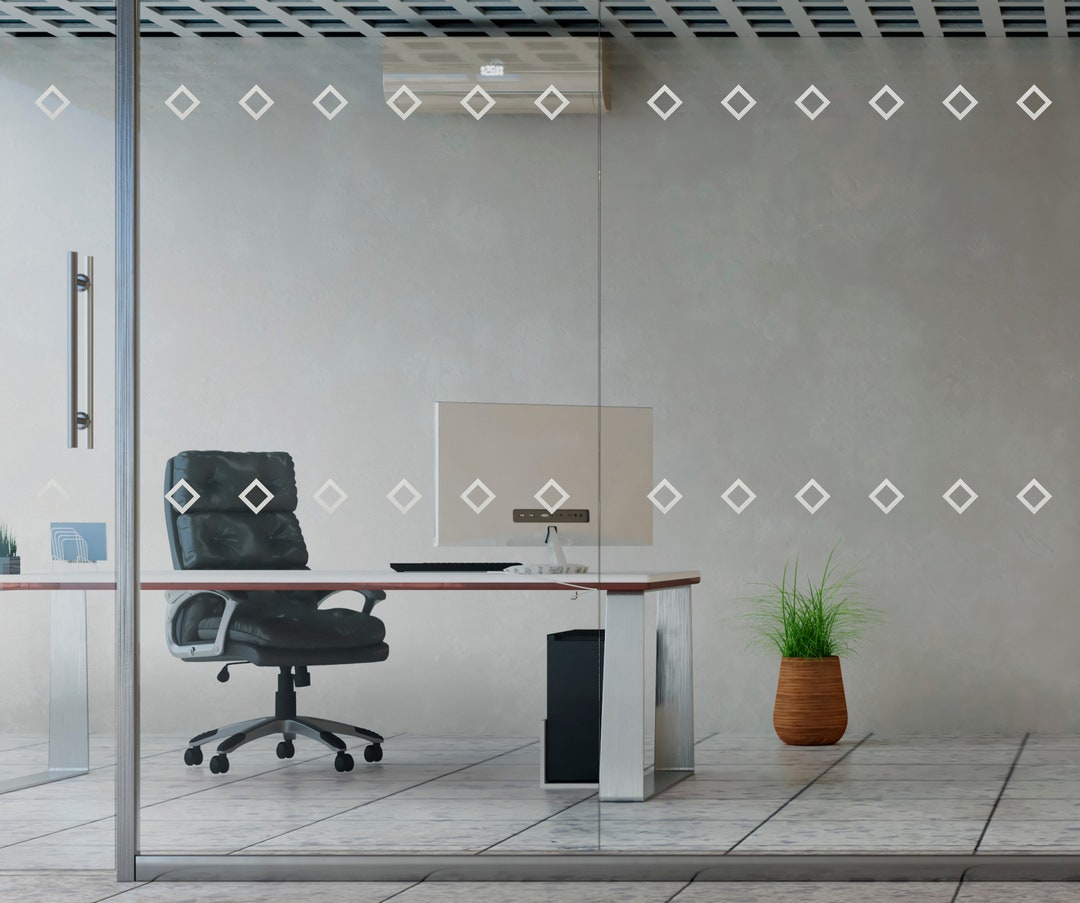 Diamond Stickers for Glass Visibility Frost Vinyl Decals Geometric ...