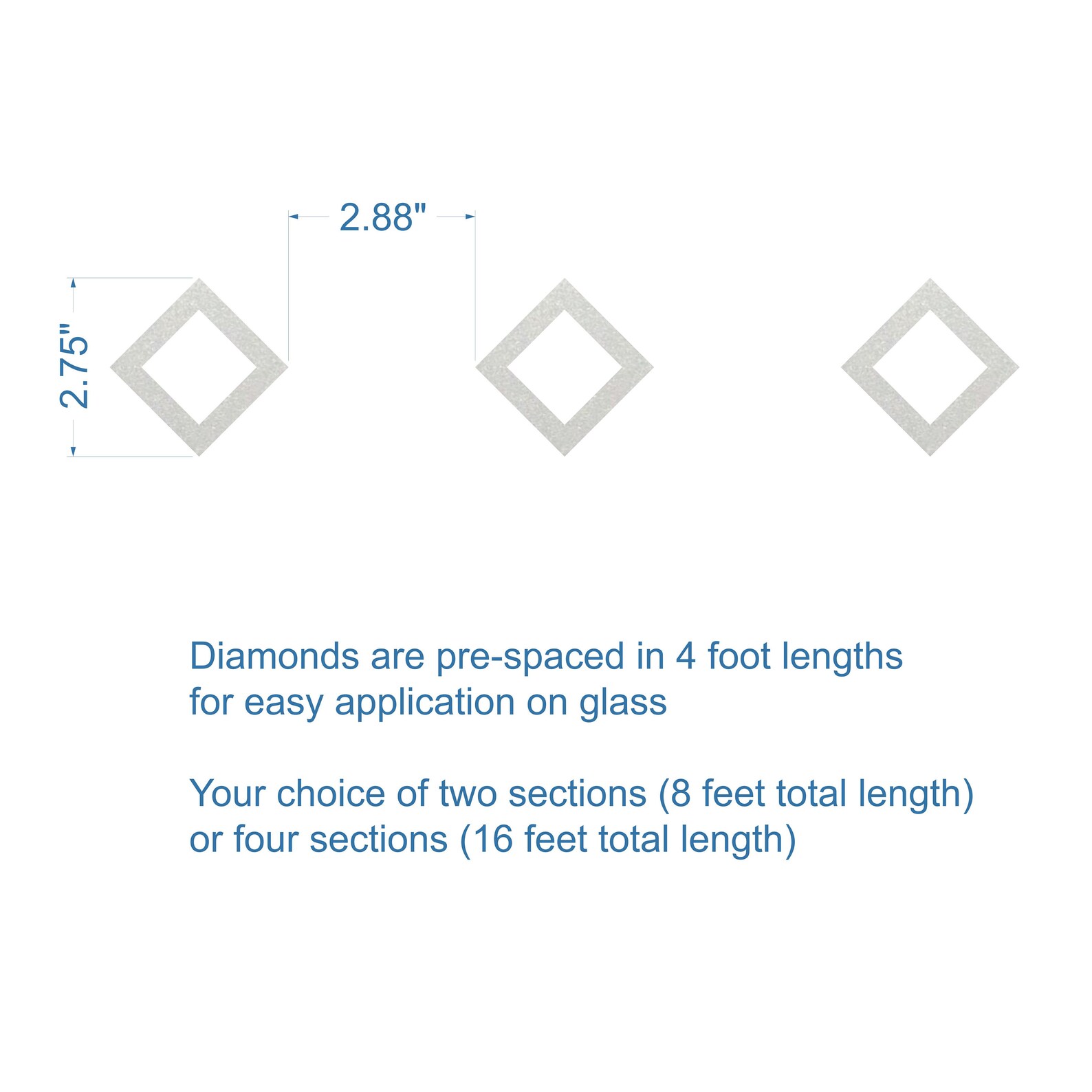 Diamond Stickers for Glass Visibility Frost Vinyl Decals Geometric ...