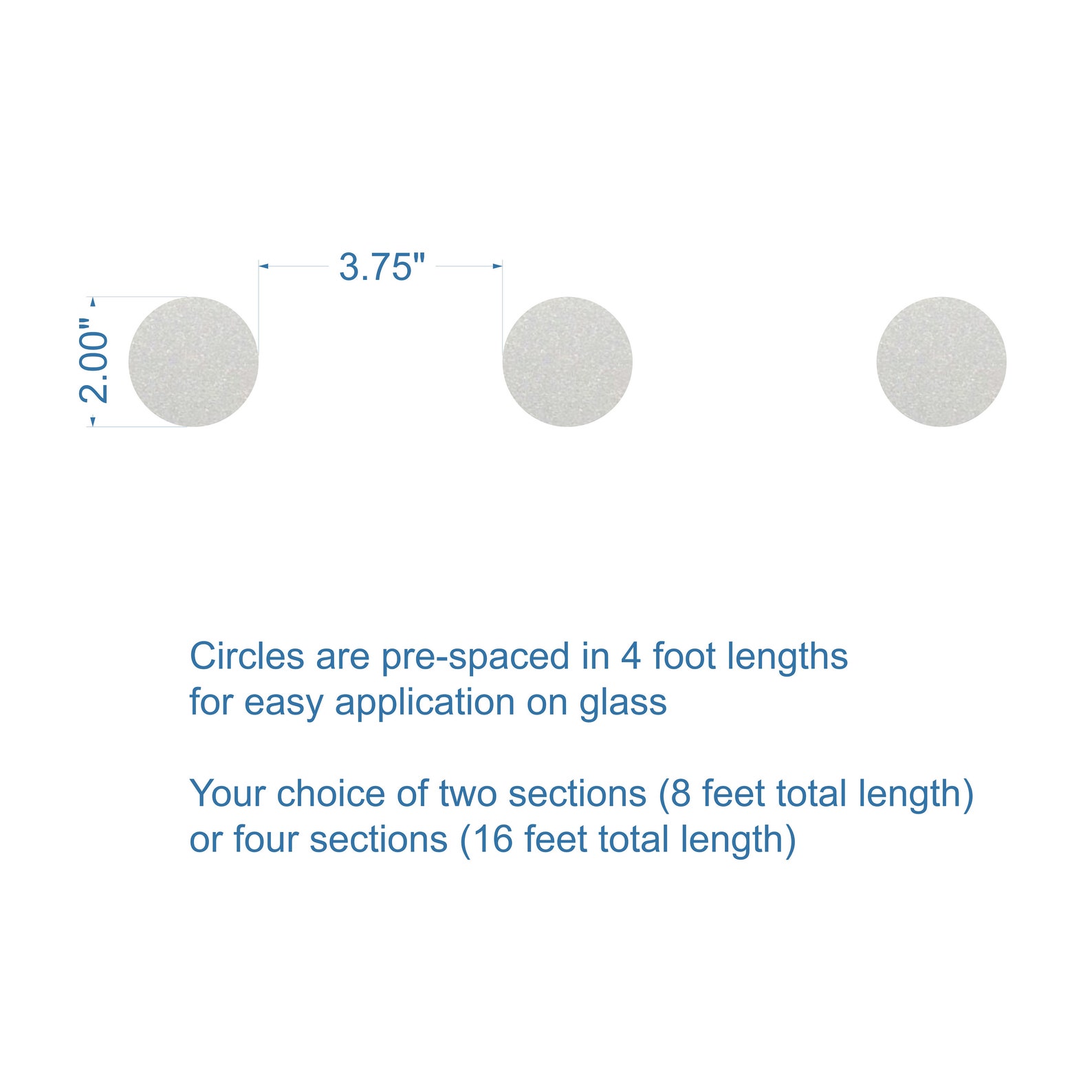 Dot Stickers for Glass Visibility Frost Vinyl Decals Circle Distraction ...