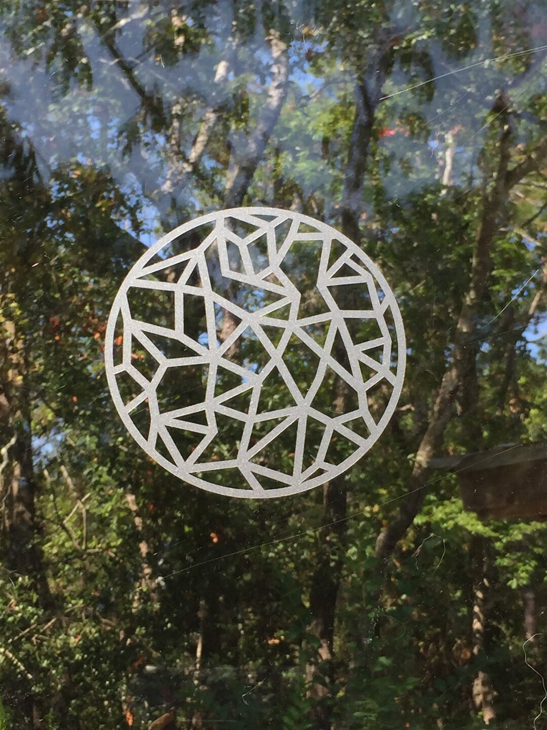 Geometric Frosted Glass Vinyl Stickers Glass Visibility Decals ...