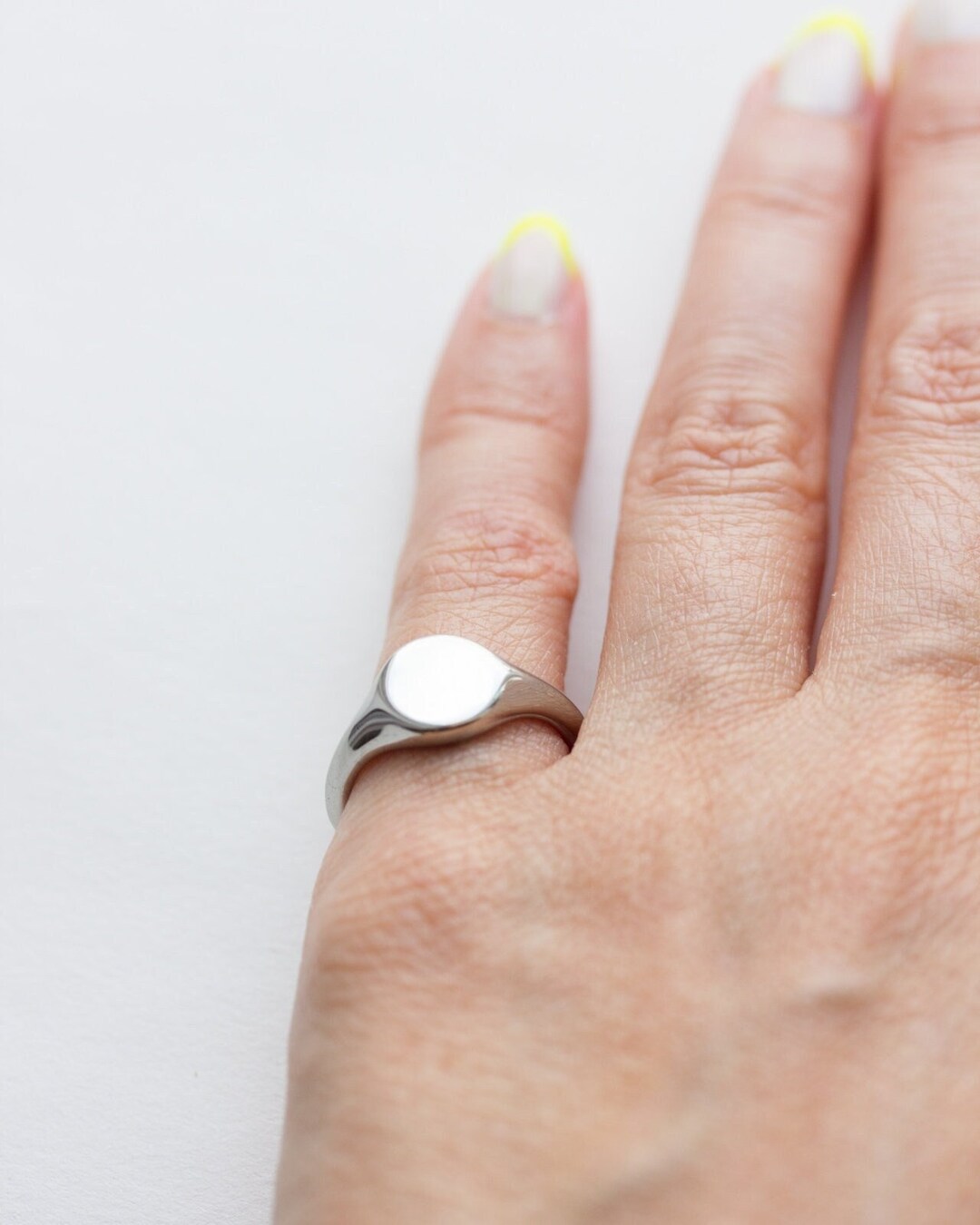 Silver Signet Ring, Signet Pinky Ring, Classic Signet Ring, Mens Signet ...