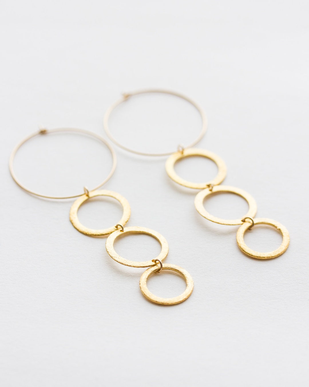 Long Gold Hoop Earrings, 14k Gold Filled Hoops, Extra Long Earrings ...