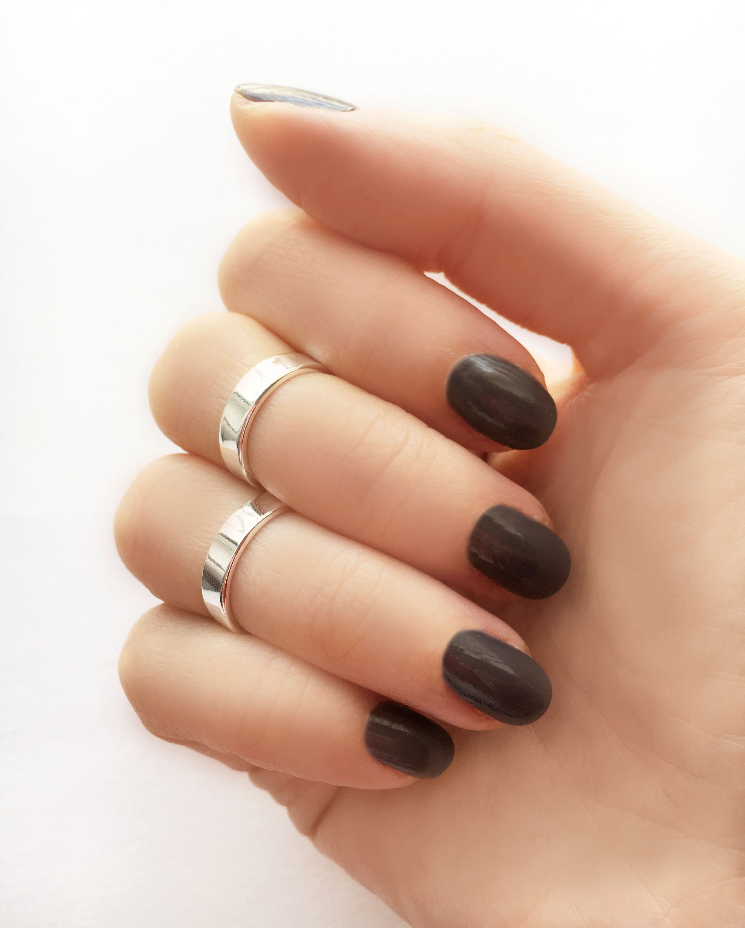 Sterling Silver Midi Ring Toe Ring Band Ring Stacking | Etsy