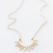 Sunburst Necklace 14k Gold Filled Half Sun Necklace Sun Rays - Etsy