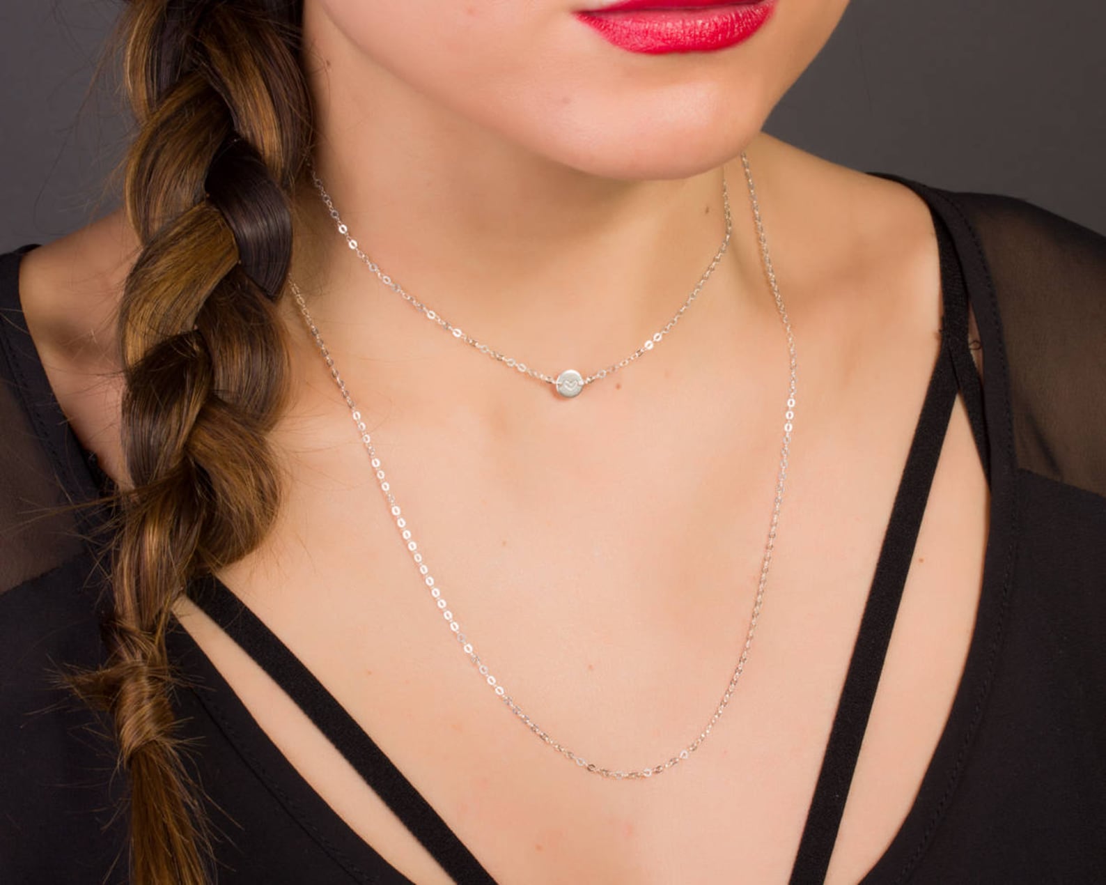 Sterling Silver Choker Necklace Silver Personalized Necklace Choker ...