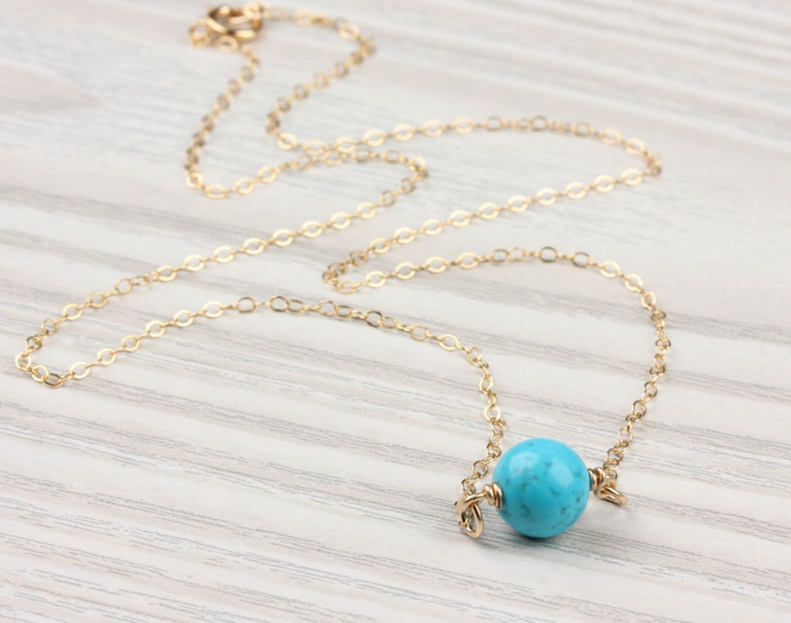 Turquoise Gold Necklace / Gold Layered Necklace / Something - Etsy