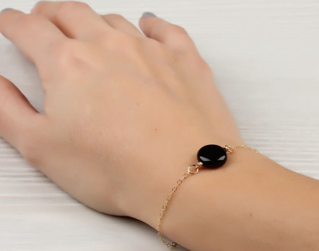 Onyx Bracelet Black Onyx Bracelet Black Bridesmaid Jewelry - Etsy