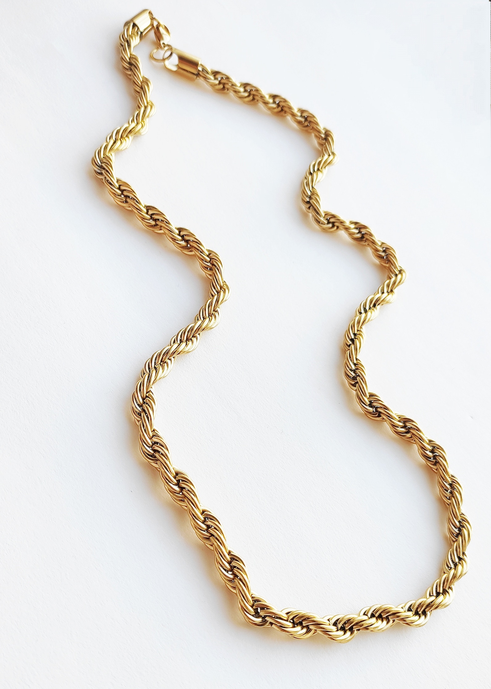 Rope Chain Necklace Men's Chain Necklace Long Chunky - Etsy