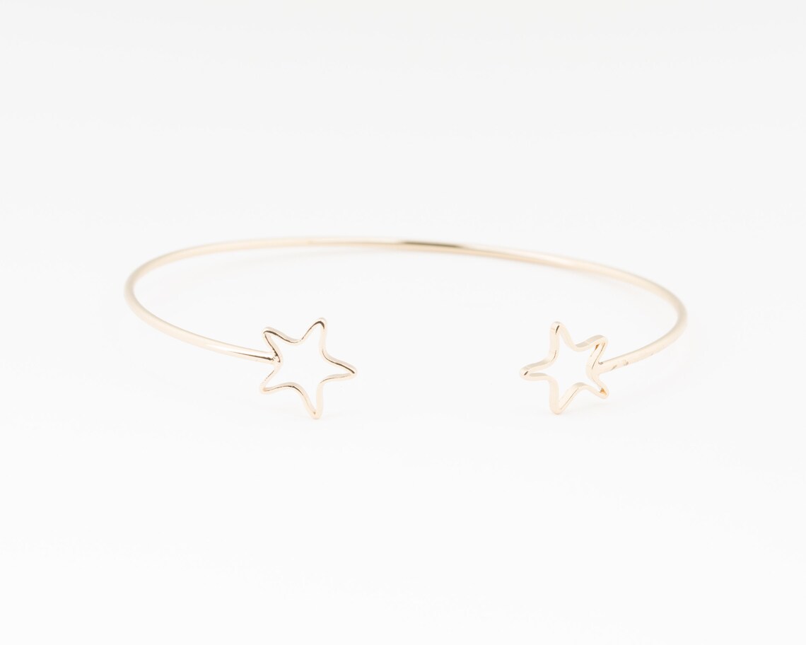 Star Cuff Bracelet Star Bracelet Star Cuff Bangle Gold - Etsy
