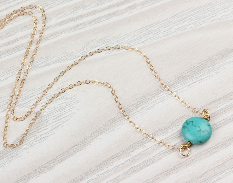 Turquoise wedding jewelry / Gold Turquoise necklace / | Etsy