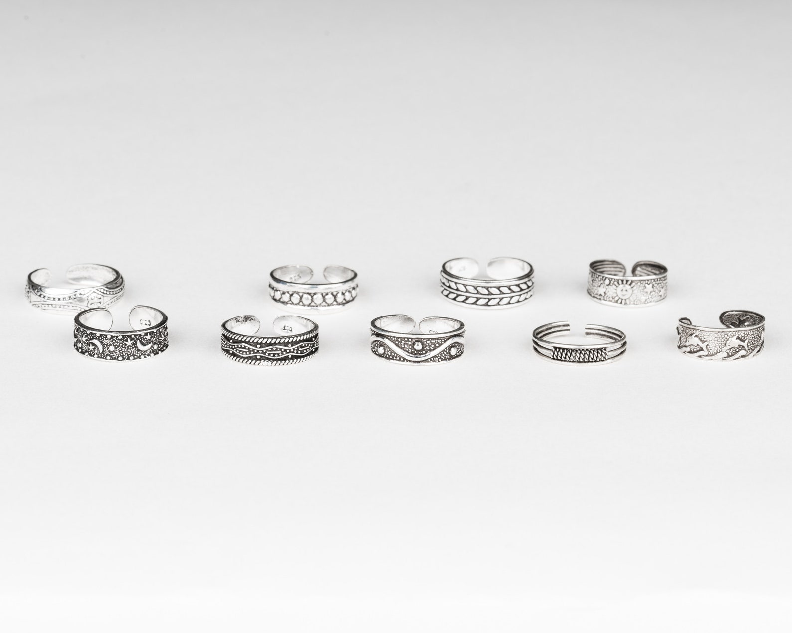 Sterling Silver Midi Ring Toe Ring Foot Jewelry Sterling - Etsy