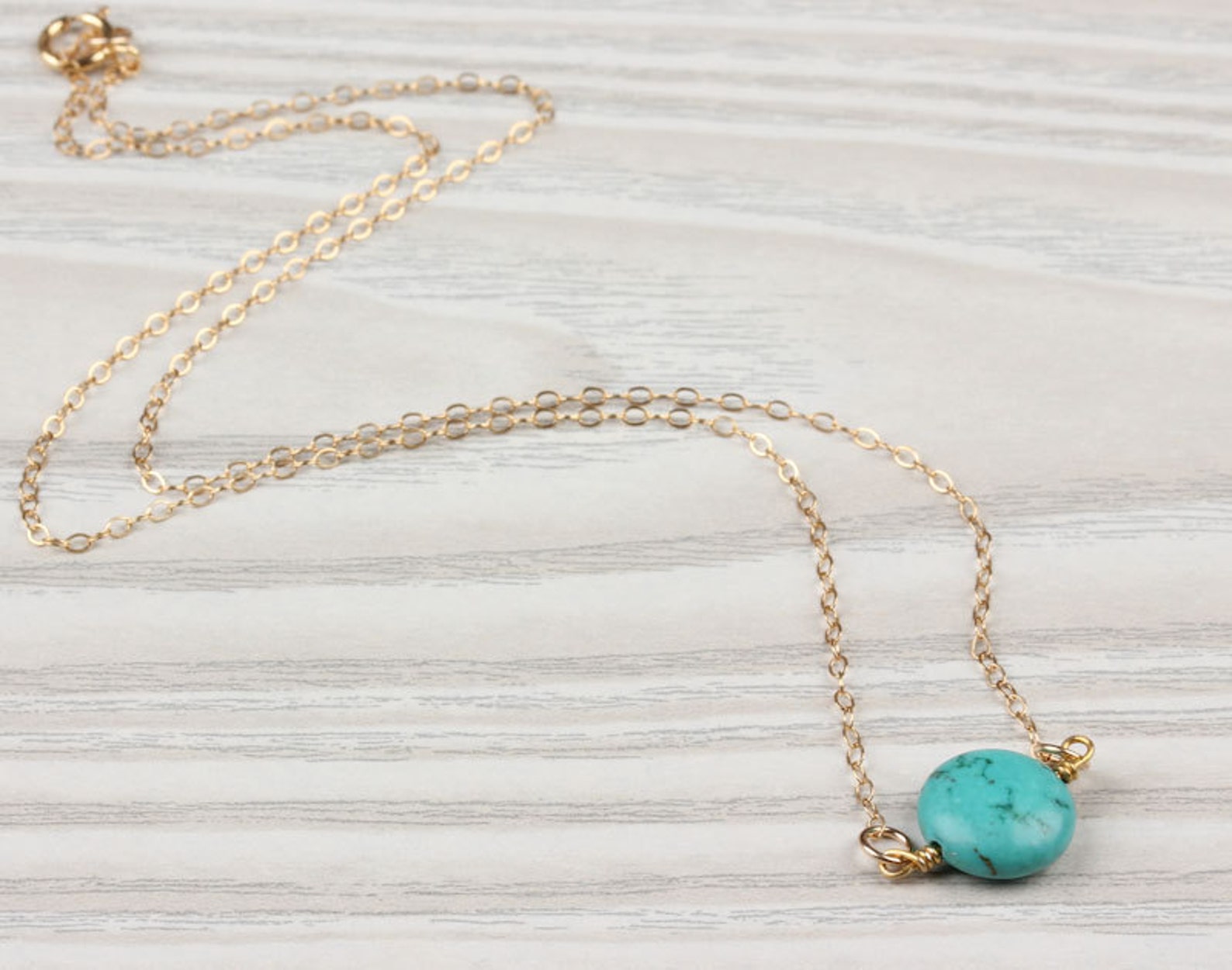 Turquoise Necklace / Gold Turquoise Necklace / Bridesmaid - Etsy