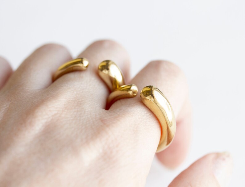 Gold Open Dome Ring Christmas Gift for Best Friend Dome - Etsy