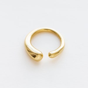 Gold Open Dome Ring, Christmas Gift for Best Friend, Dome Ring, Gold ...