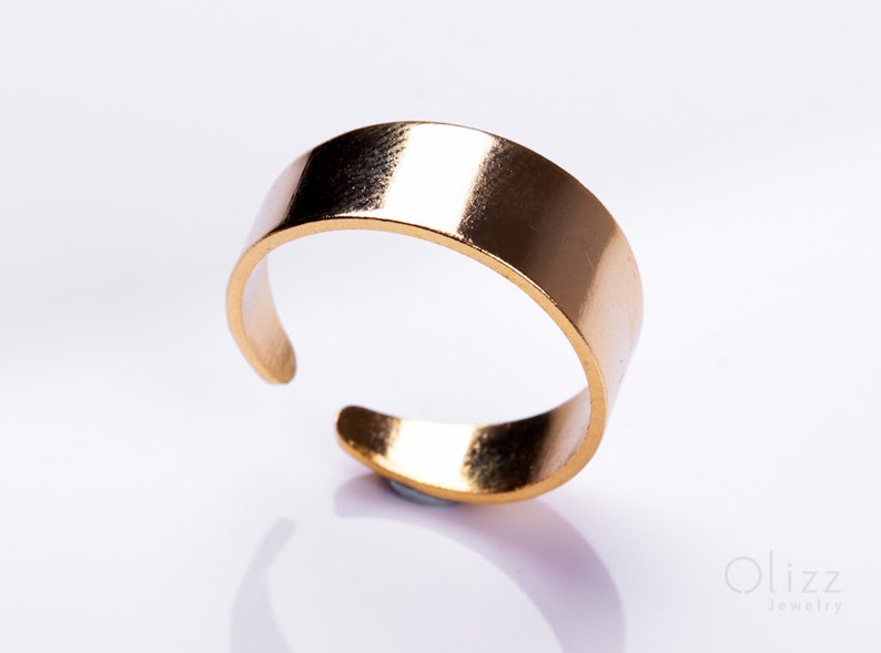 Wide Band Ring Gold Band Ring Stacking Rings Bridesmaid | Etsy