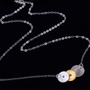Sterling Silver Disc Necklace, Disc Necklace, Best Friend Gift, Coin ...