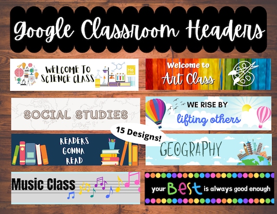 Google Classroom Headers Multiple Designs PDF DOWNLOAD | Etsy