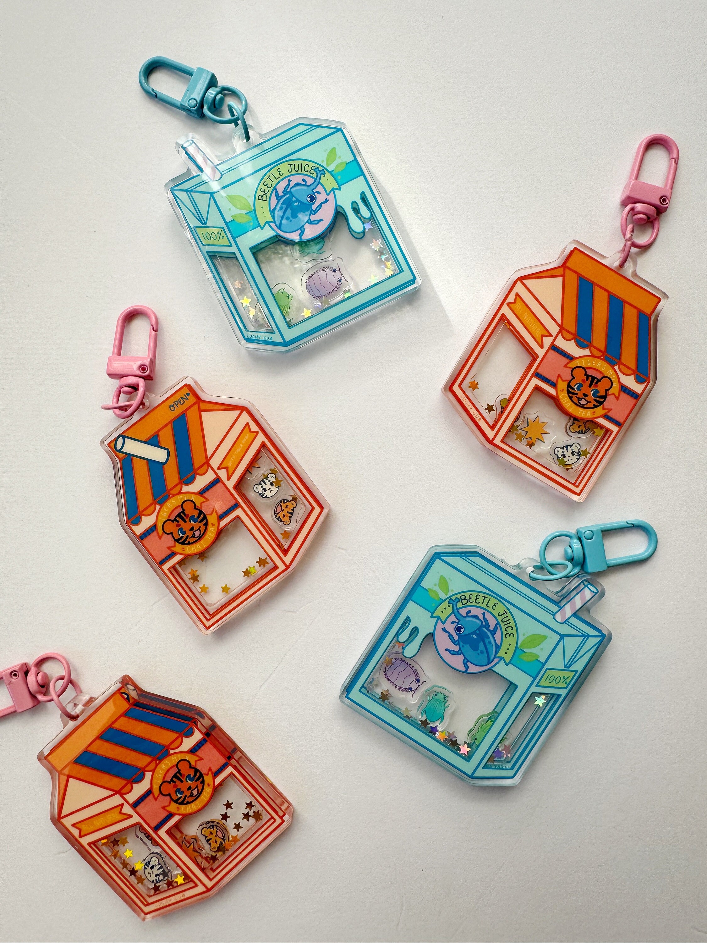 Beetle Juice Acrylic Shaker Keychain - Etsy