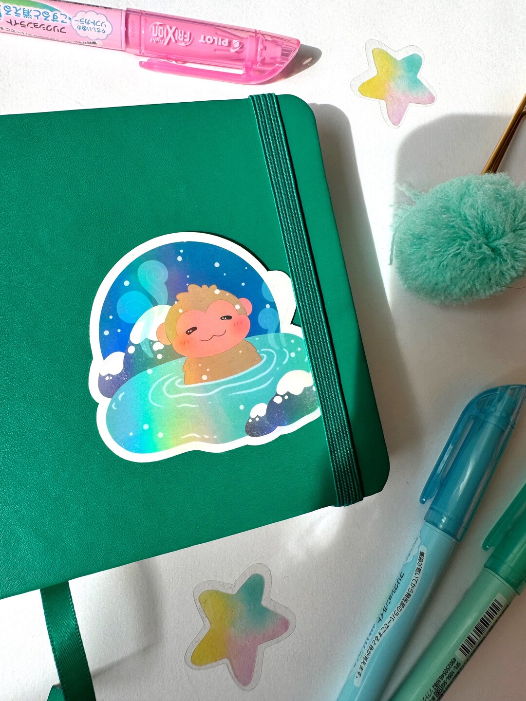 Onsen Monkey Sticker - Etsy